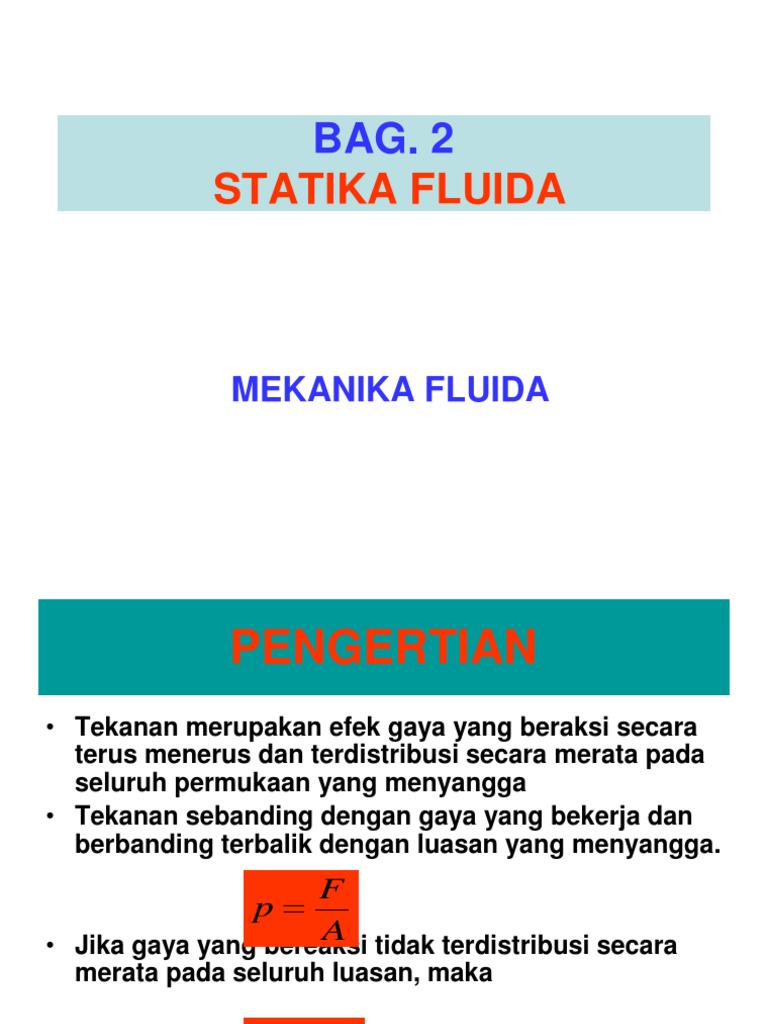 Statika Fluida | PDF