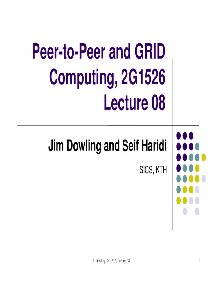 Peer-to-Peer Computingd GRID Peer-To-Peer Computing | PDF | Peer To Peer | Power Law
