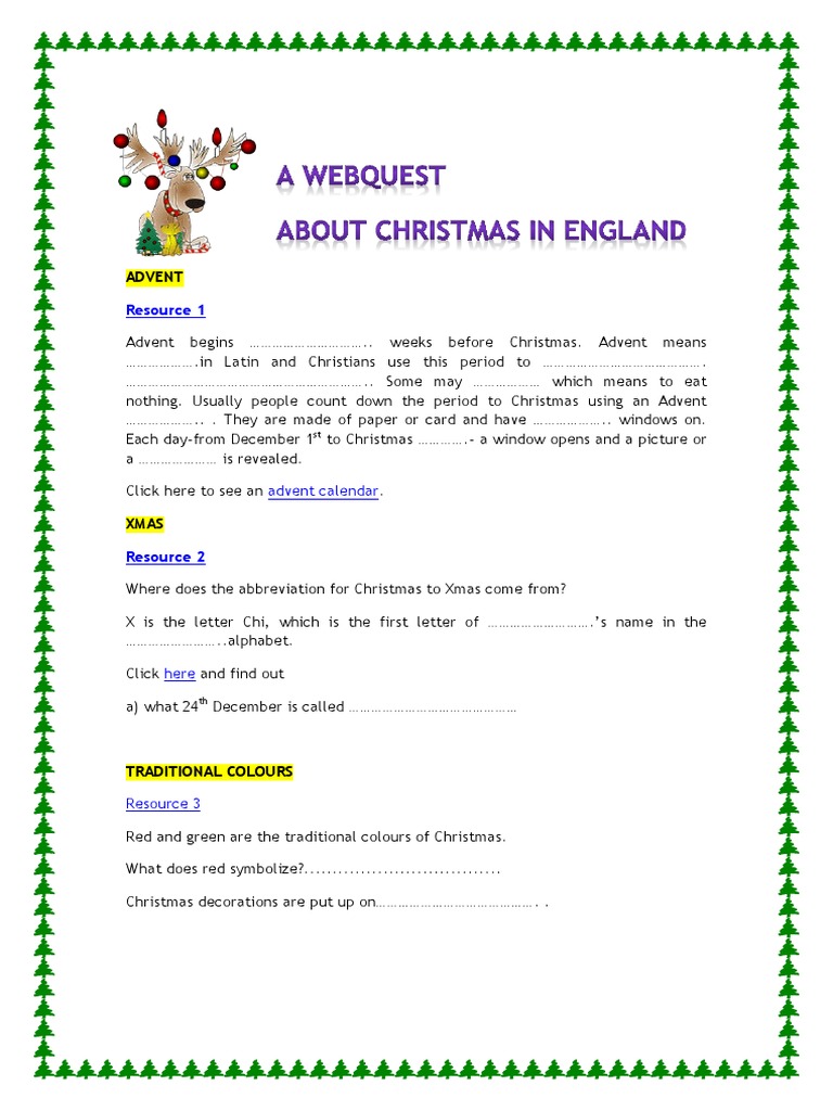 Christmas Webquest | PDF | Christmas Tree | Christmas