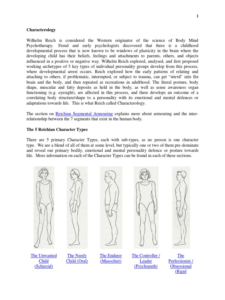 Charac Trology | PDF | Wilhelm Reich | Psychological Trauma
