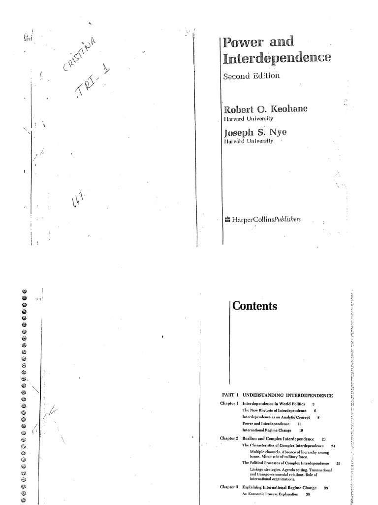 Power and Interdependency - Keohane and Nye | PDF