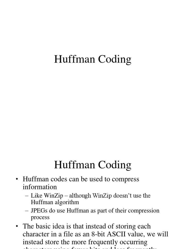 Huffman Algorithm - Code Construction 2 | Download Free PDF | Code | Data Compression