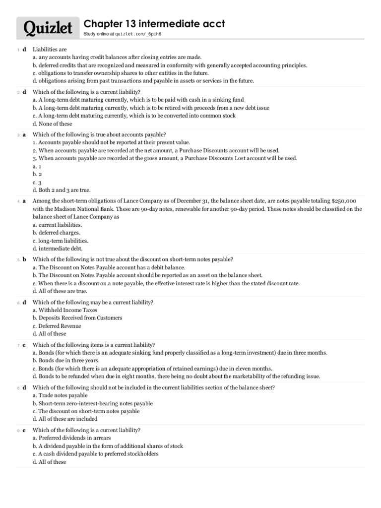 Chapter 13 Intermediate Accouting | PDF | Accrual | Debits And Credits