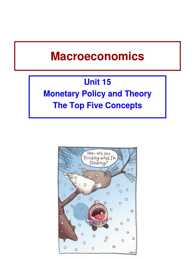 Macroeconomics: Unit 15 Monetary Policy and Theory The Top Five ...
