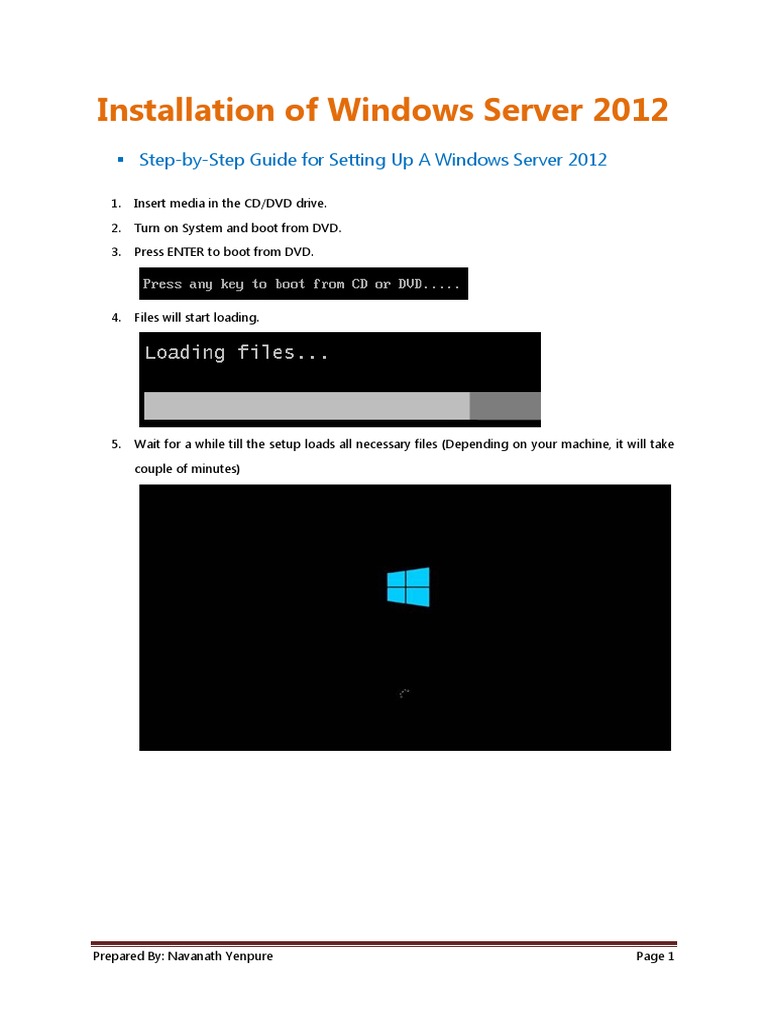 Installation of Windows Server 2012 | PDF | Operating System Technology ...