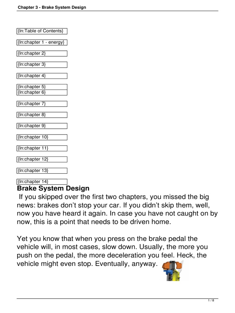 Chapter 3 Brake System Design | PDF | Lever | Brake