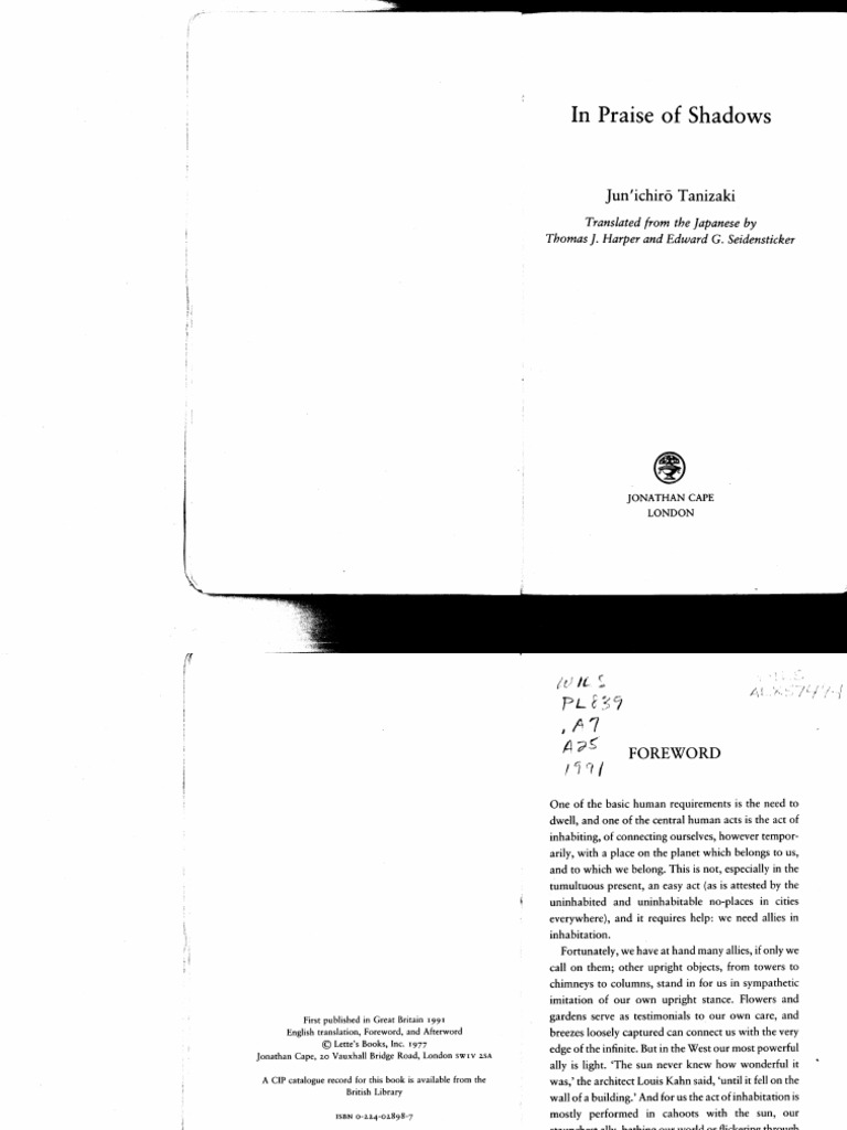 In Praise of Shadows | PDF