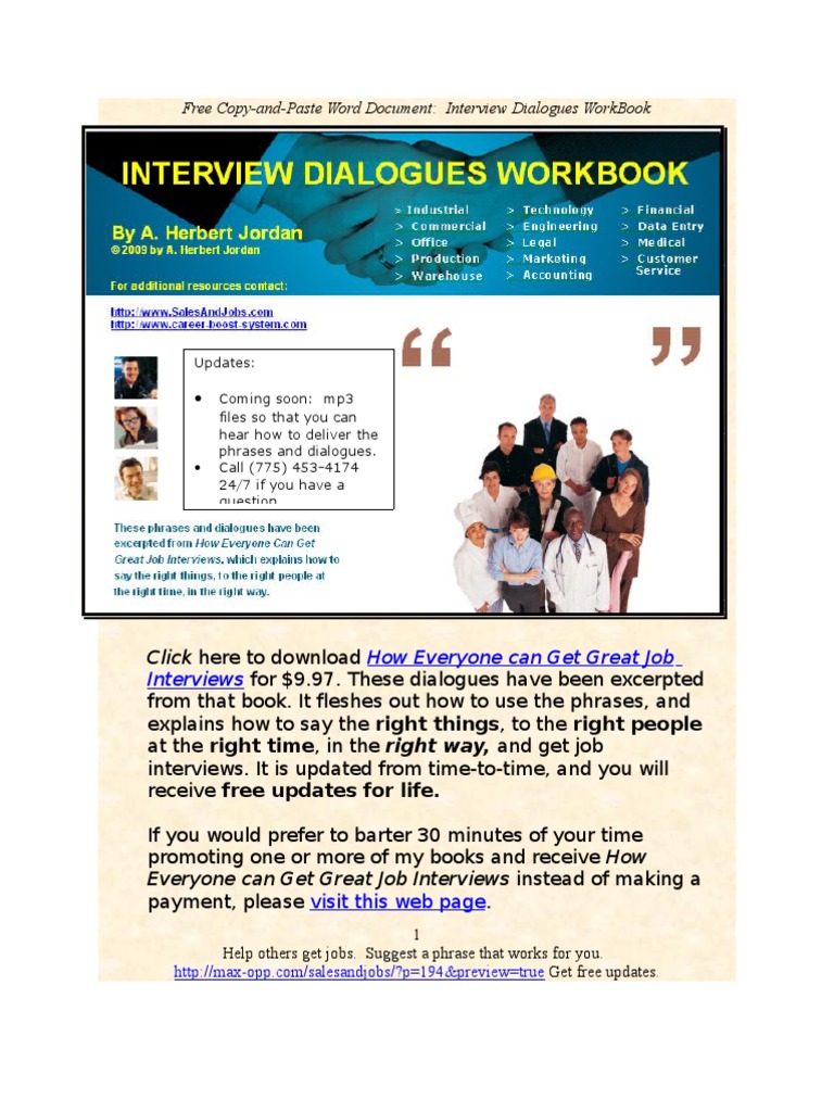 Interview Dialogues Scribd | PDF | Business