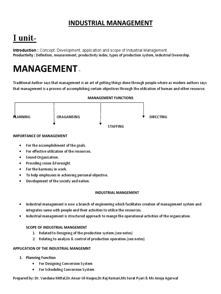 Industrial Management | PDF