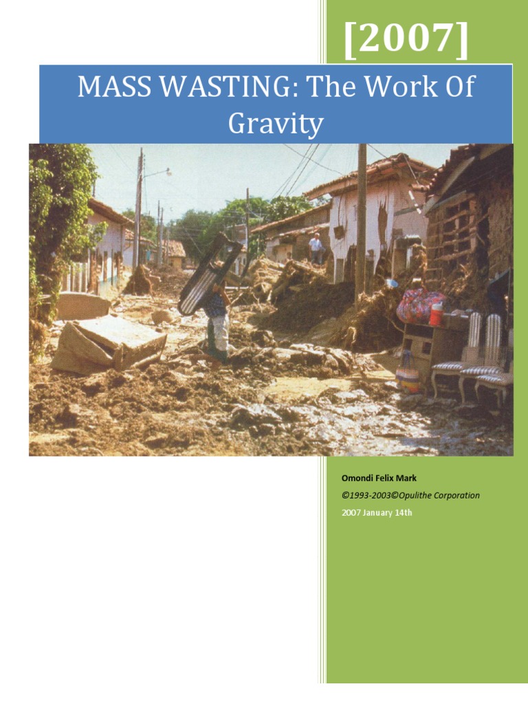 Mass Wasting Notes Pdf Landslide Geology
