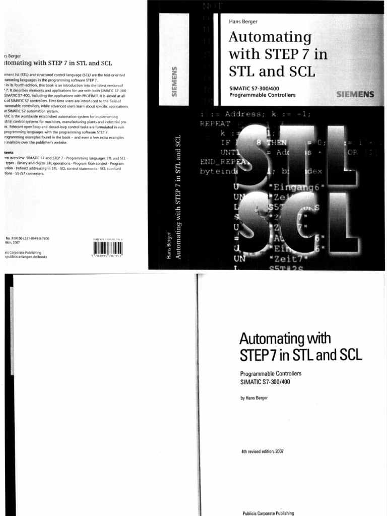 Automating With STEP7 in STL and SCL Hans - Berger | PDF
