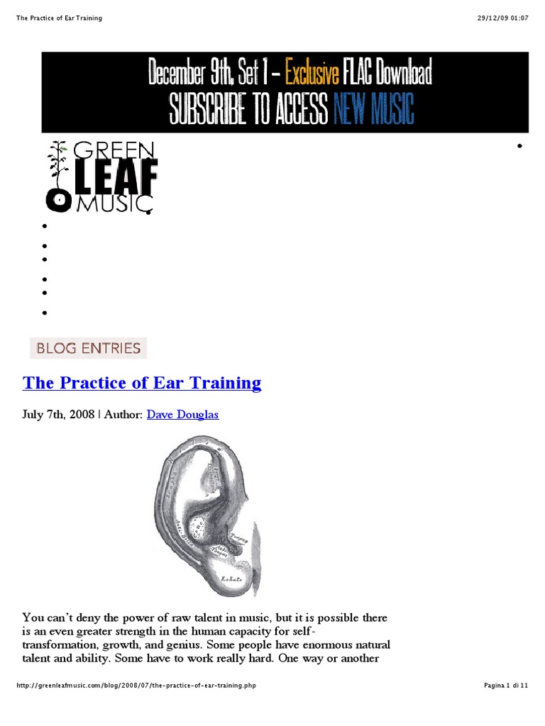 The Practice of Ear Training | PDF | Rhythm | Improvisation