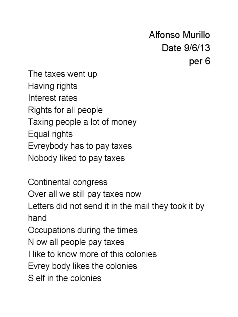 Colonial Taxes and Rights | PDF | Social Science