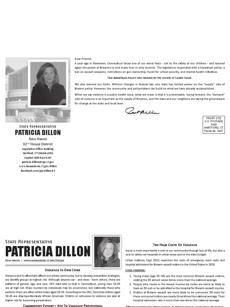 Rep Pat Dillon Violence Prevention | PDF | Emergency Department ...