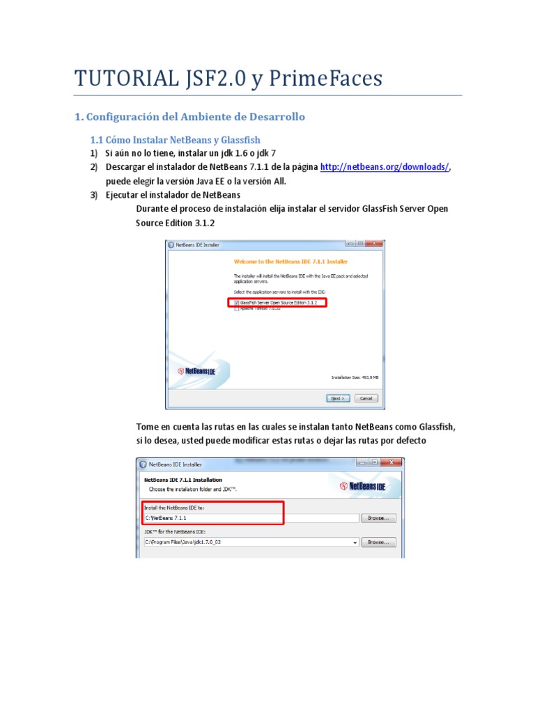 Configura JSF2.0 y PrimeFaces en NetBeans | PDF | Negocios | Tecnología