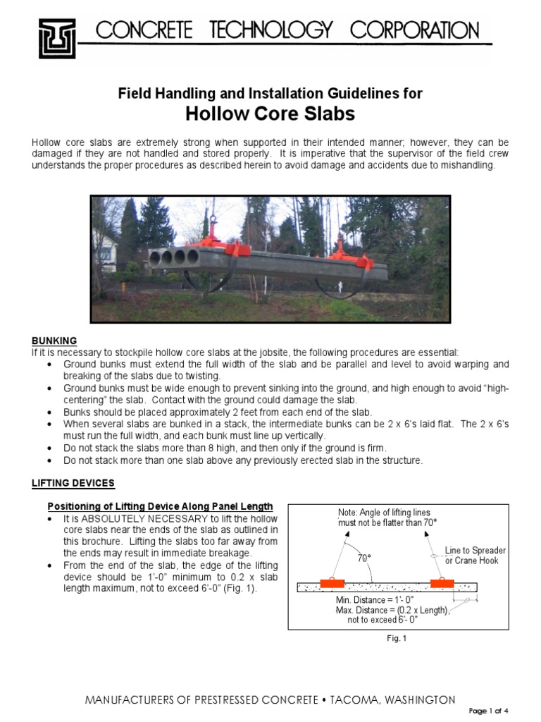 Hollow Core Handling | PDF