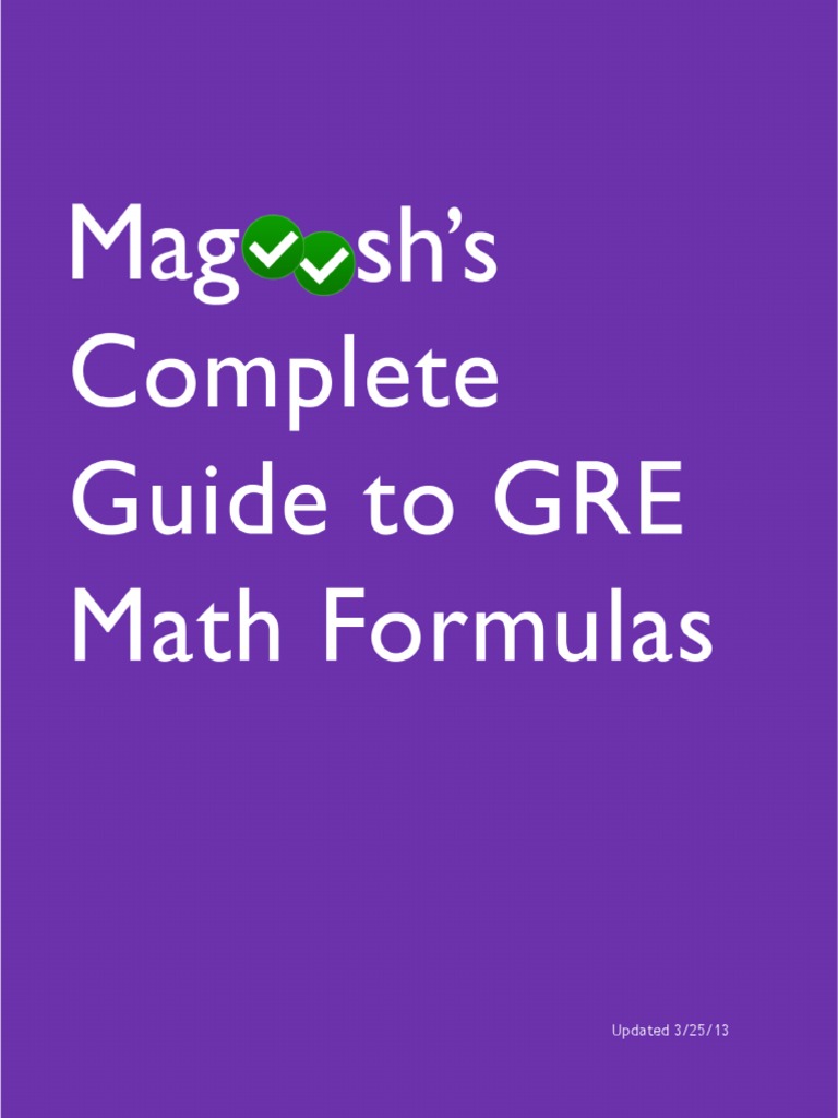 Magoosh's Complete Guide To GRE Math Formulas | PDF