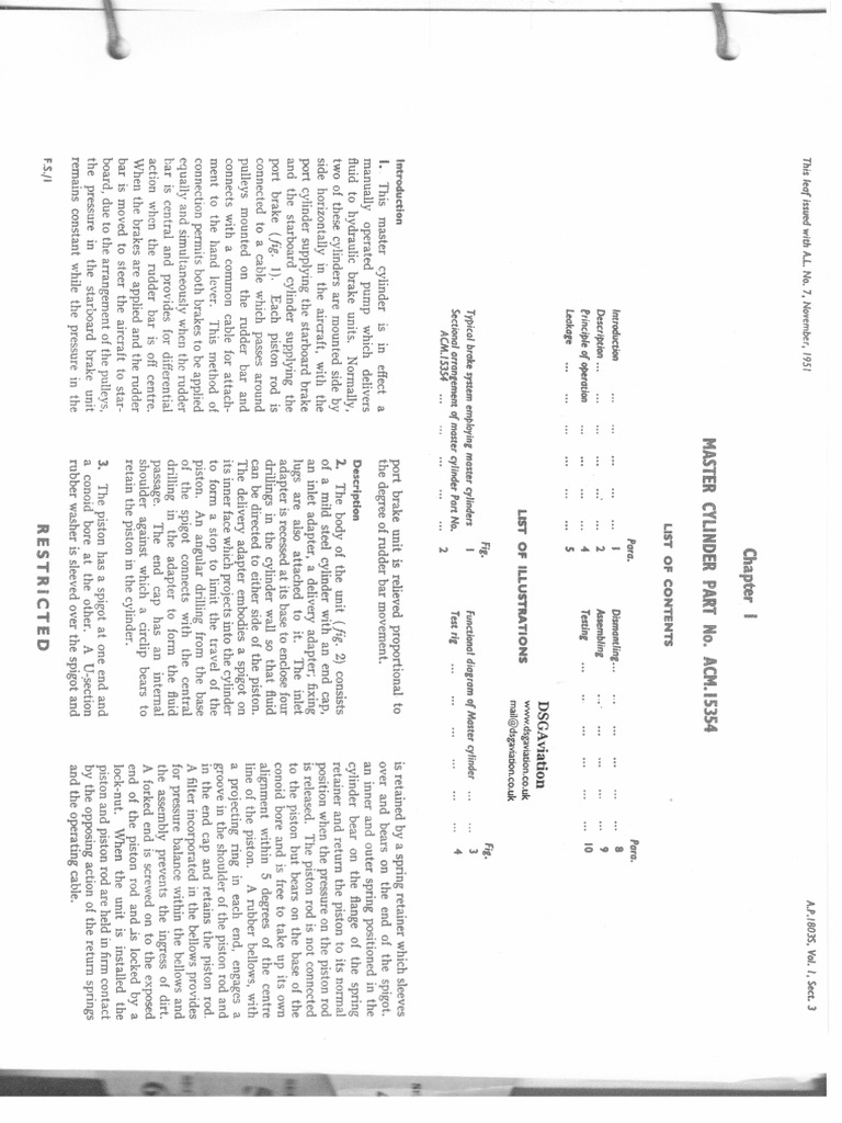 AP1803S Vol1 Sec3 ACM15354 Master Cylinder | PDF