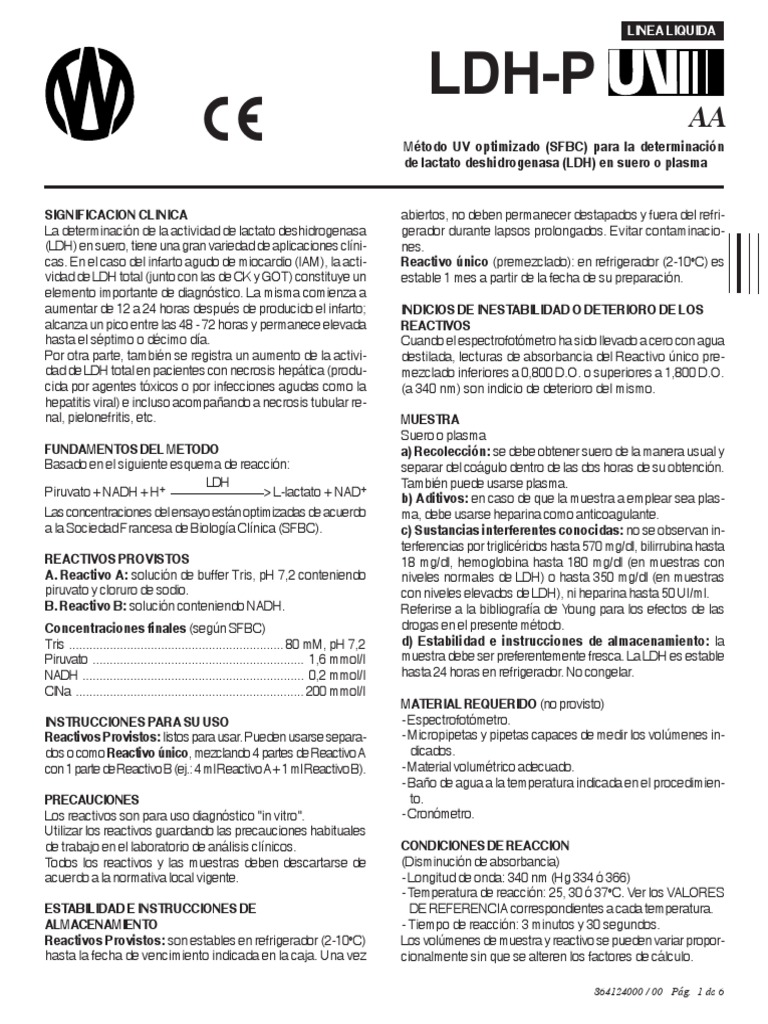 09 LDH PDF | PDF | Lactato deshidrogenasa | Infarto de miocardio