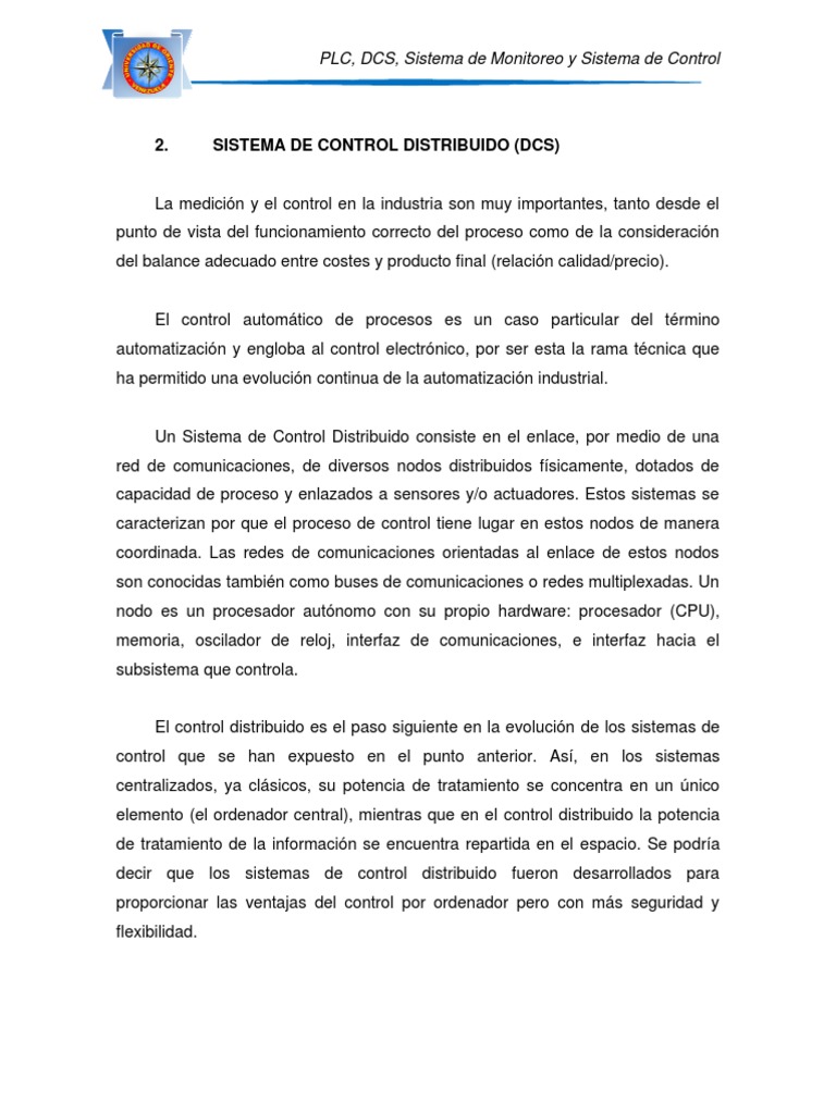 Sistema de Control Distribuido y Scada | PDF | Scada | Controlador lógico programable