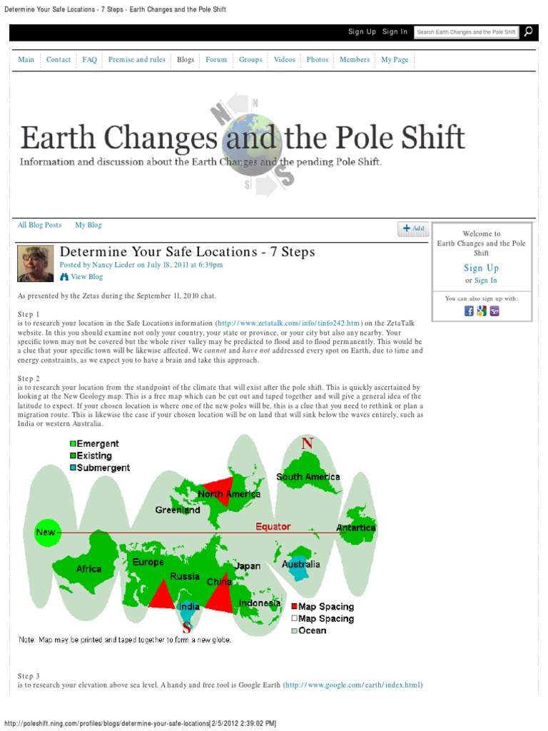 Determine Your Safe Locations - 7 Steps - Earth Changes and The Pole ...