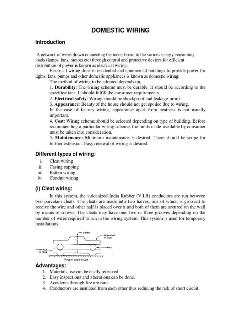 Domestic Wiring | PDF | Electrical Wiring | Fuse (Electrical)
