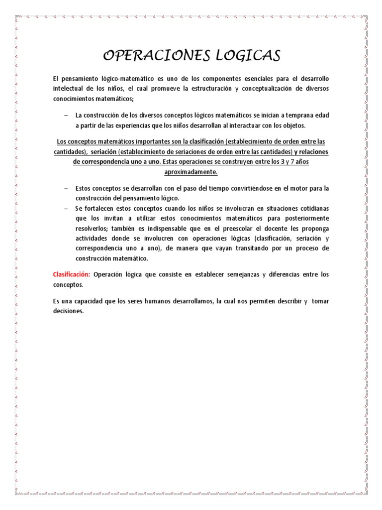 Operaciones Logicas | PDF