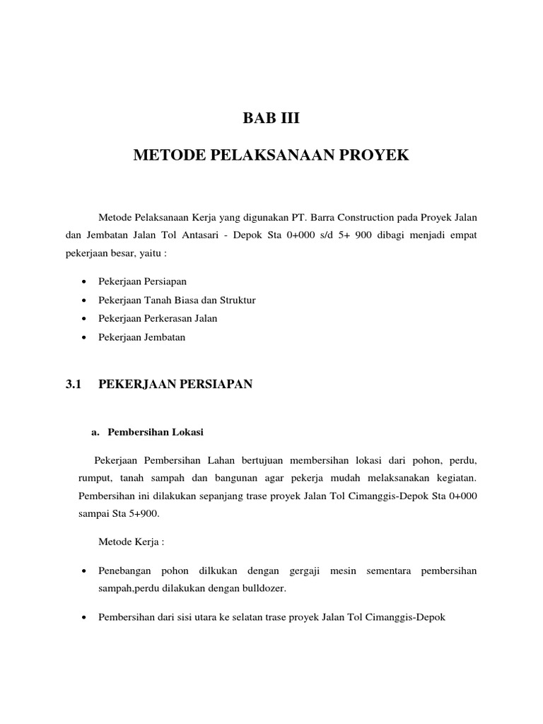 3.metode Pelaksanaan Proyek | PDF