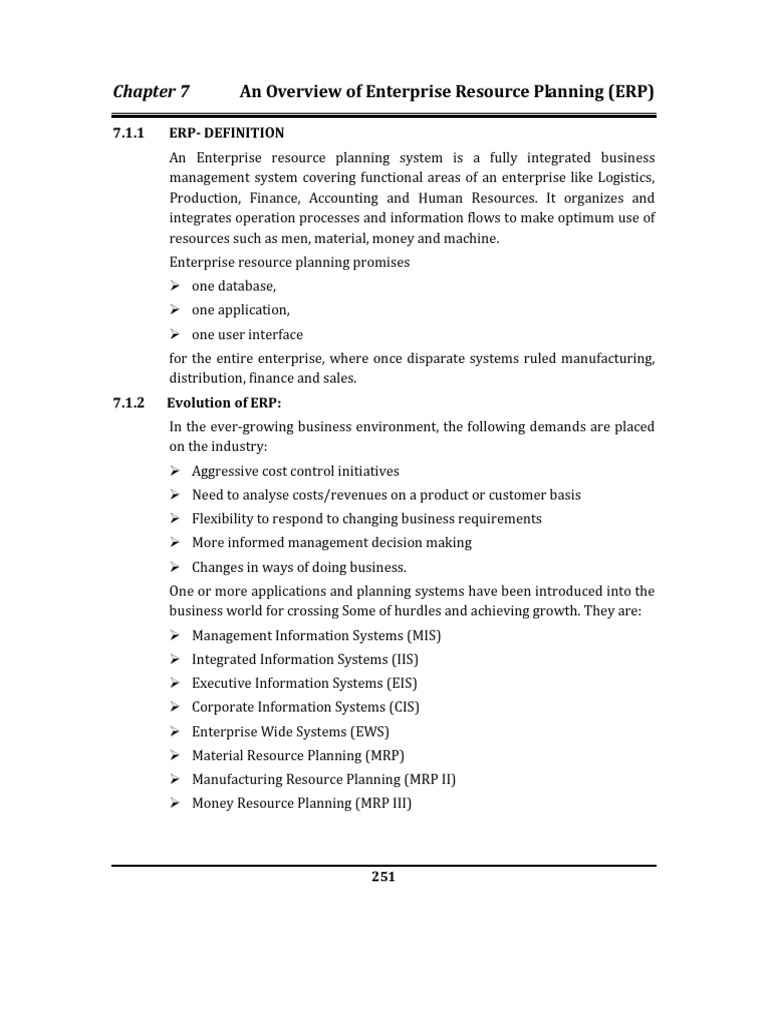 7 An Overview Enterprise Resource Planning ERP | PDF | Enterprise ...