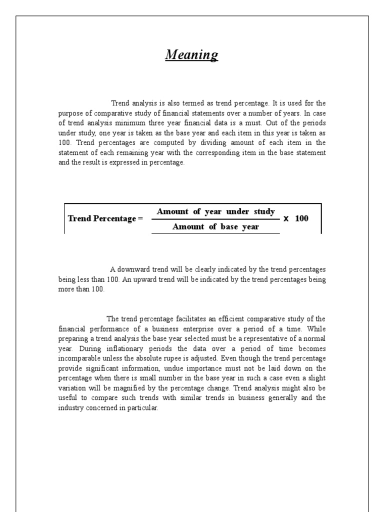 Trend Analysis Pdf Depreciation Earnings Before Interest