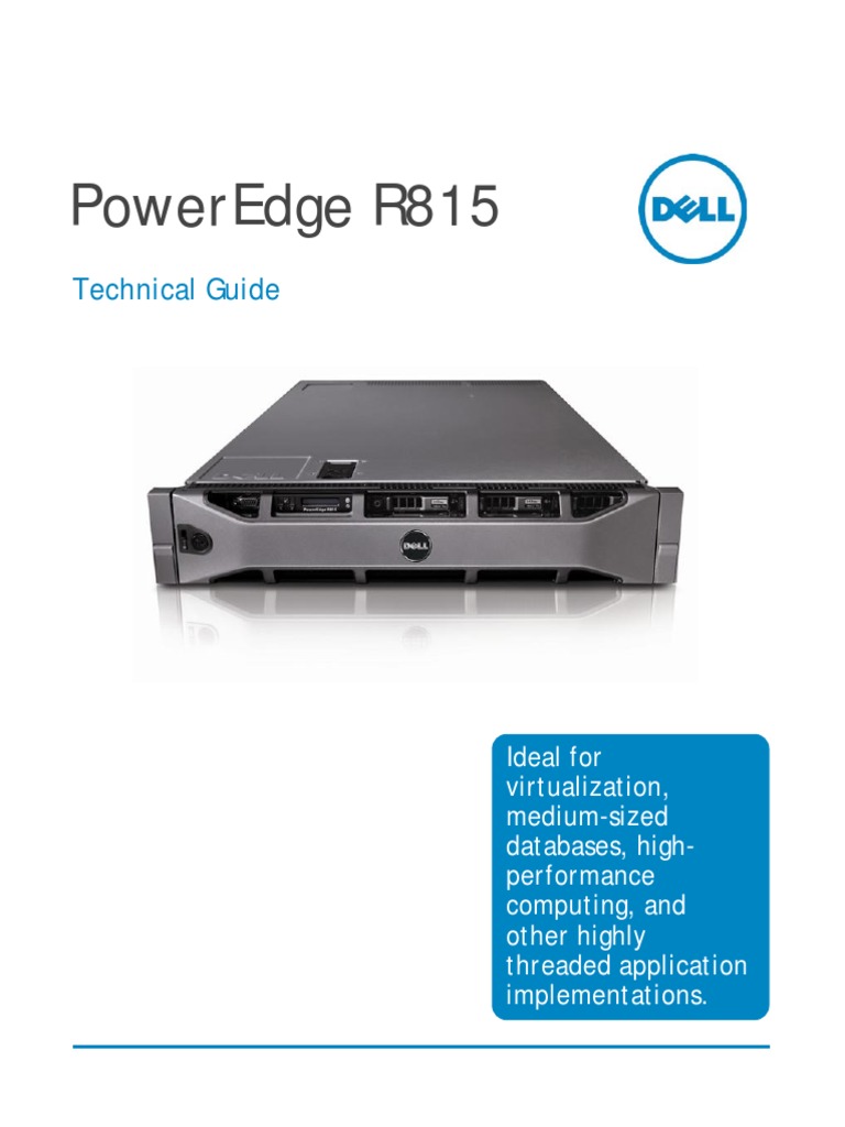 Dell Poweredge r815 Tech Guide | PDF | Advanced Micro Devices | Central ...