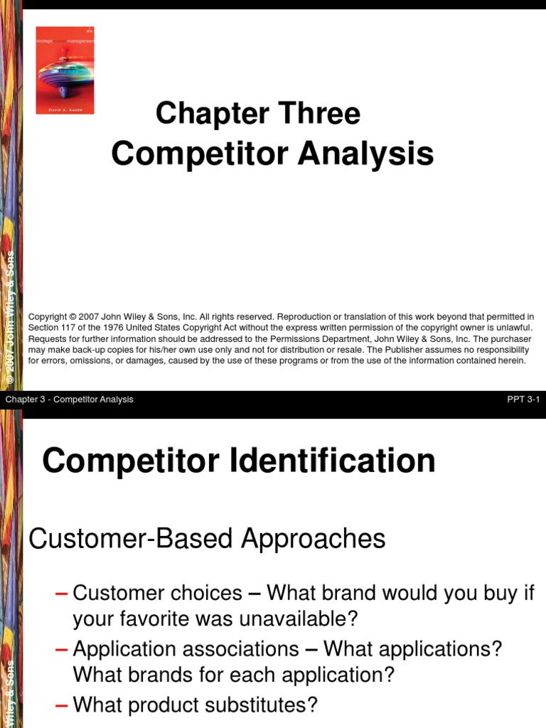 Chapter Three: Competitor Analysis | PDF | Competition | Strategic ...