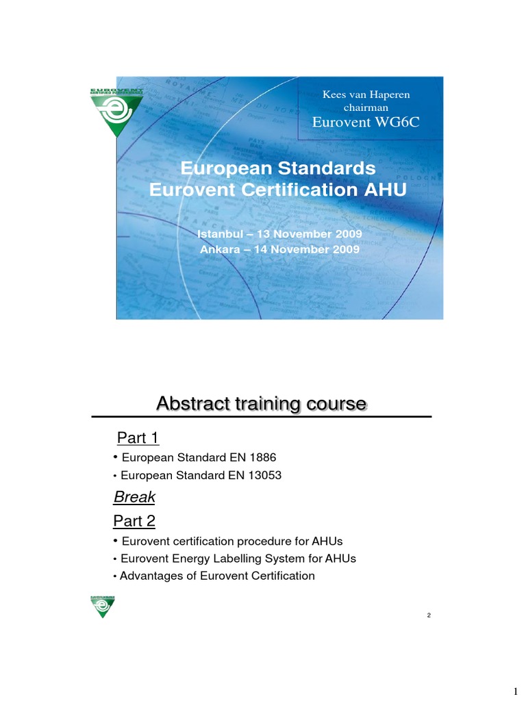 AHU Eurovent ISKID Part 1 | Download Free PDF | Ventilation ...