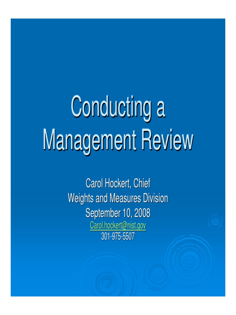 08 Conducting Management Review | PDF | Internal Audit | Quality (Business)