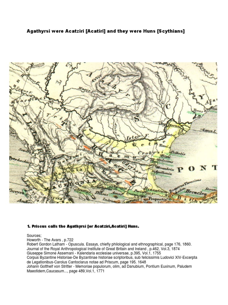 Agathyrsi Were Acatziri (Acatiri) and They Were Huns (Scythians) | PDF ...