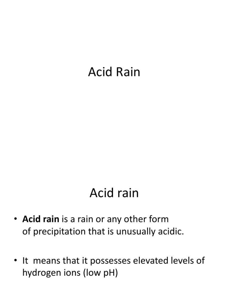 The Causes and Effects of Acid Rain: A Comprehensive Overview of the ...