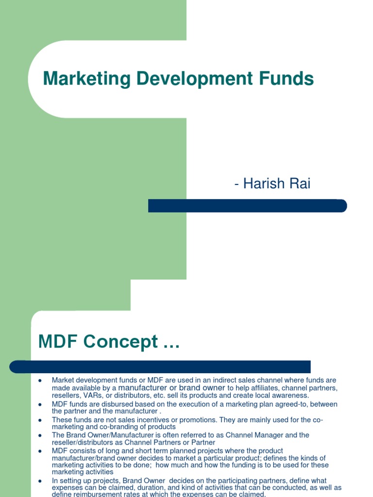 Marketing Development Fund | PDF | Financial Transaction | Brand