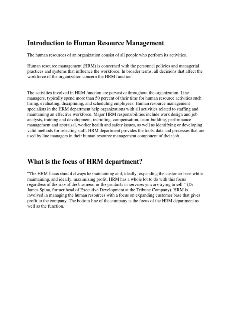 Introduction to HRM | Human Resource Management | Competitive Advantage