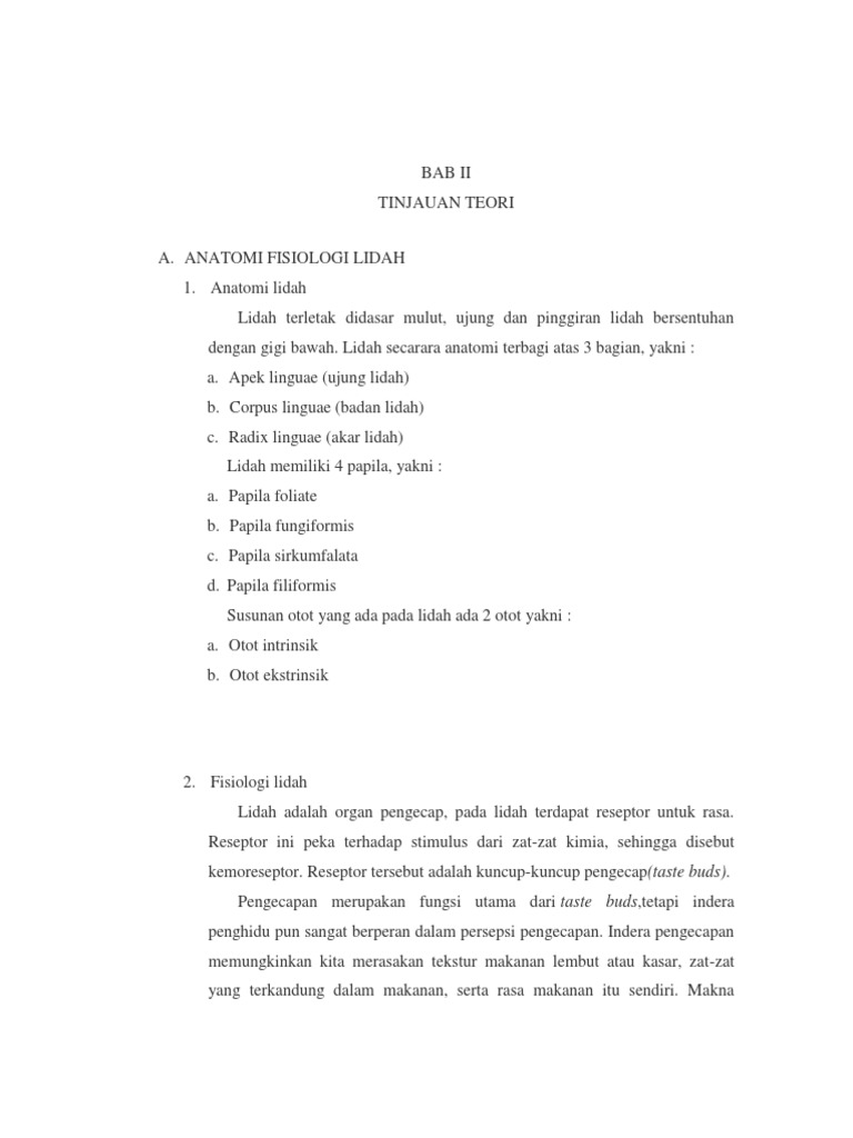 Anatomi dan Kanker Lidah | PDF