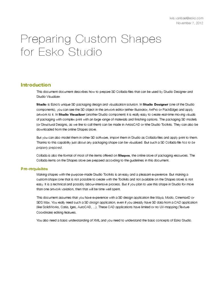 Collada For Studio | PDF | 3 D Modeling | Texture Mapping