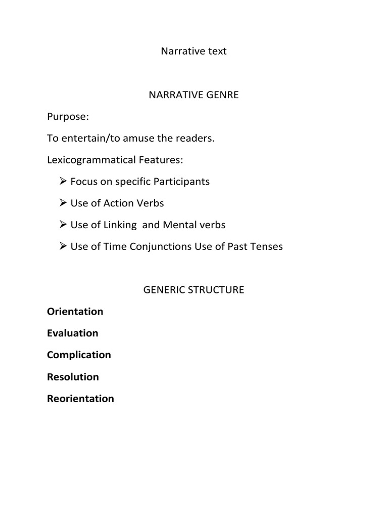 Narrative Structure: Orientation & Resolution | PDF | Language Arts ...