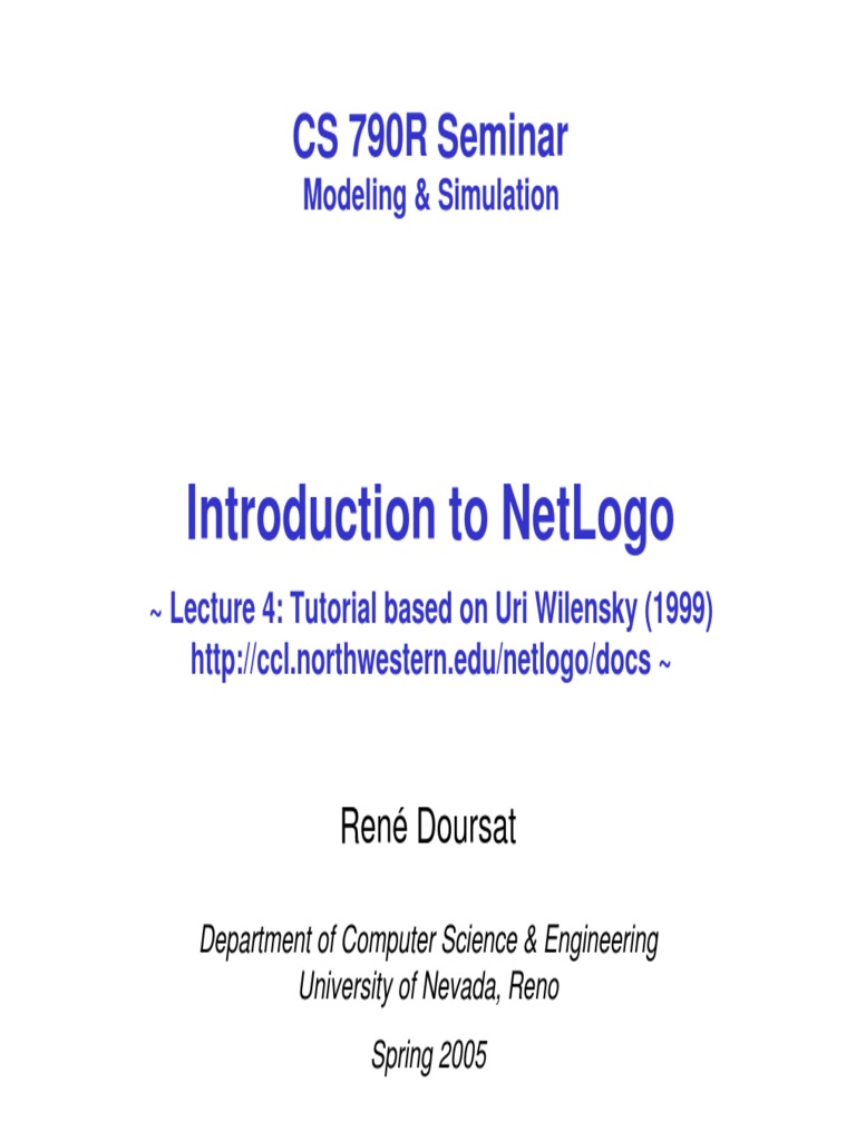 Tutorial Netlogo | PDF | Scientific Modeling | Computer Engineering