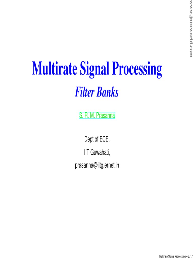Multirate Signal Processing Techniques | PDF | Teaching Methods & Materials