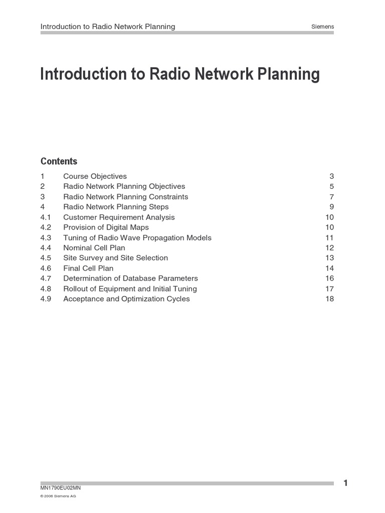 01 - Introduction To Radio Network Planning | PDF | Cellular Network ...