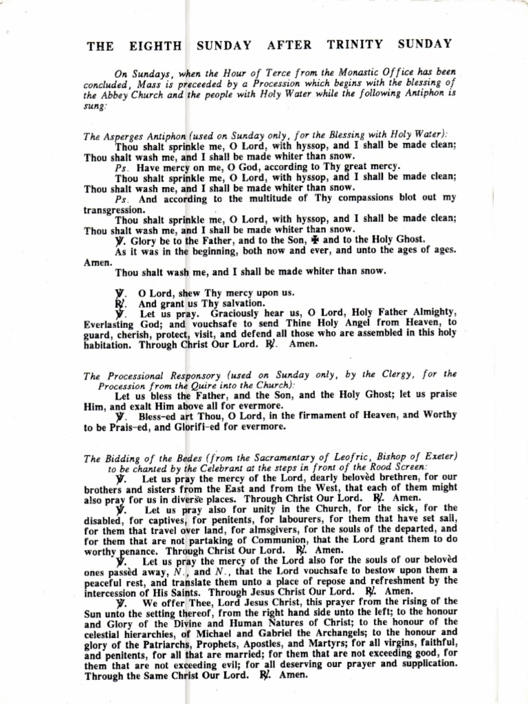 8th Sunday After Trinity | PDF | Mercy | Glory (Religion)