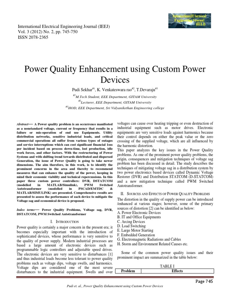 Enhancing Power Quality | PDF | Power Electronics | Transformer