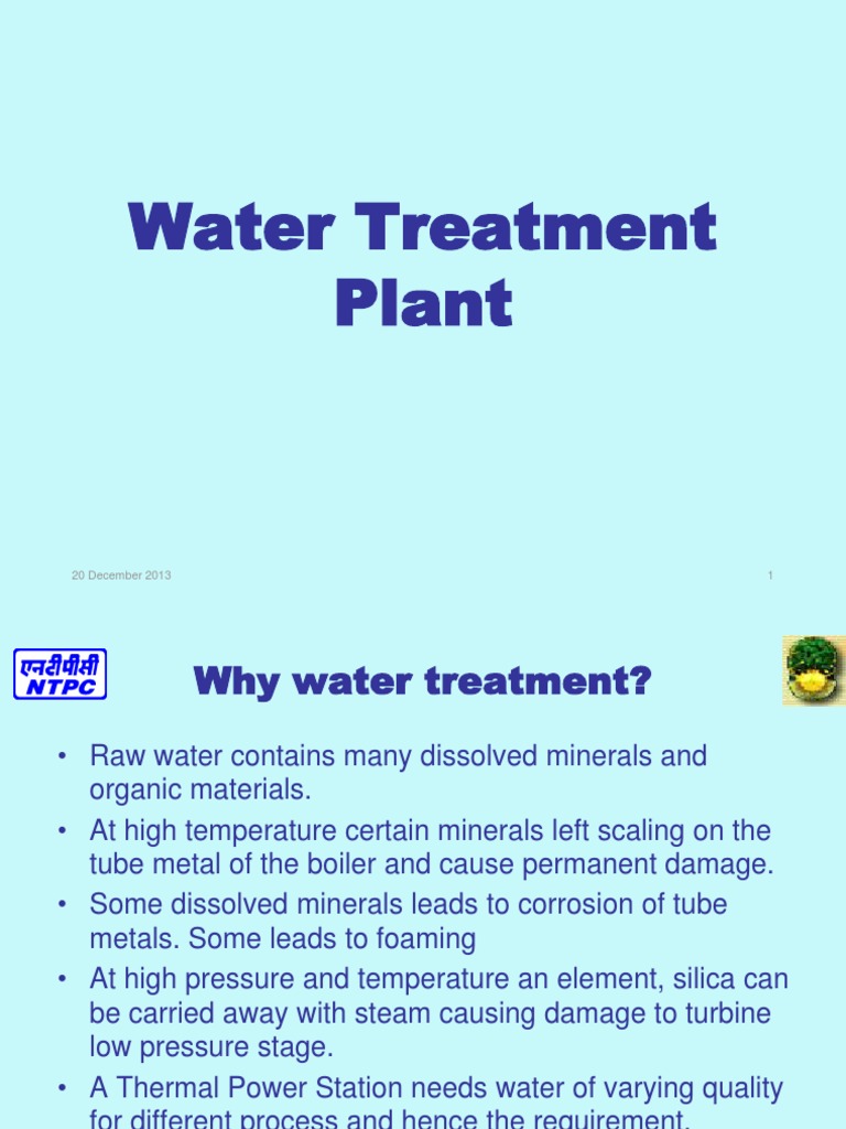 Water Treatment Plant Process | PDF | Water Purification | Water Treatment