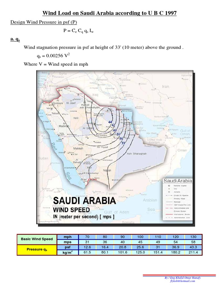 Wind Load Calculations for Saudi Arabia | PDF | Wound | Applied And ...