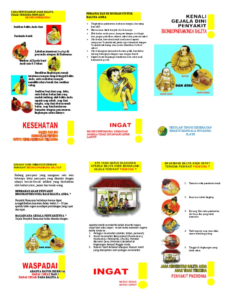 Pneumonia Balita Leaflet | PDF