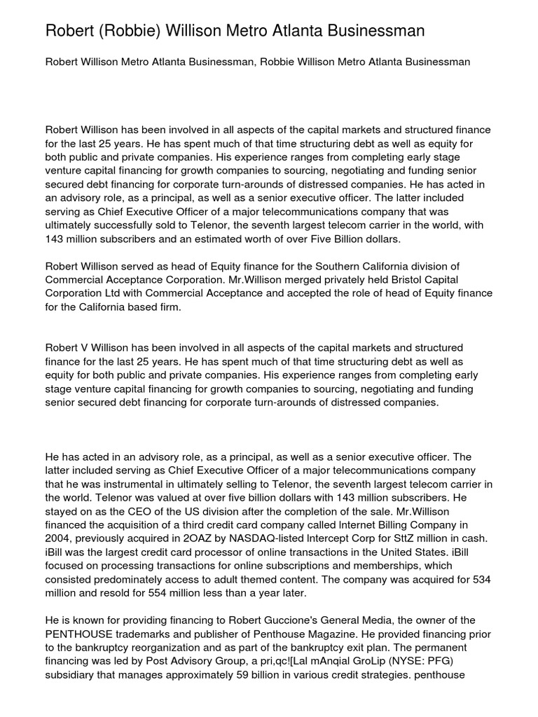 Robert (Robbie) Willison Metro Atlanta Businessman.20131220.124942 ...